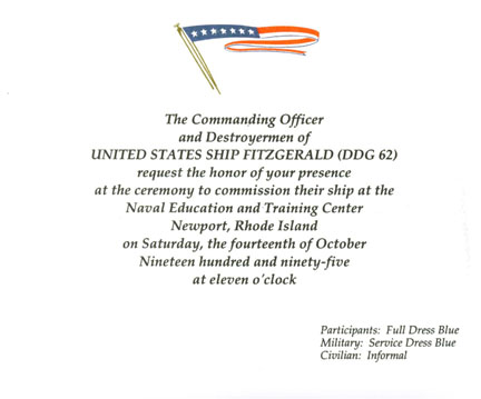 USS Fitzgerald Commissioning